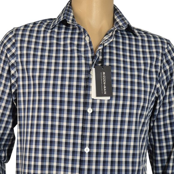 Mizzen+Main | Shirts | Mizzen Main Shirt Mens Size S White Blue Trim ...